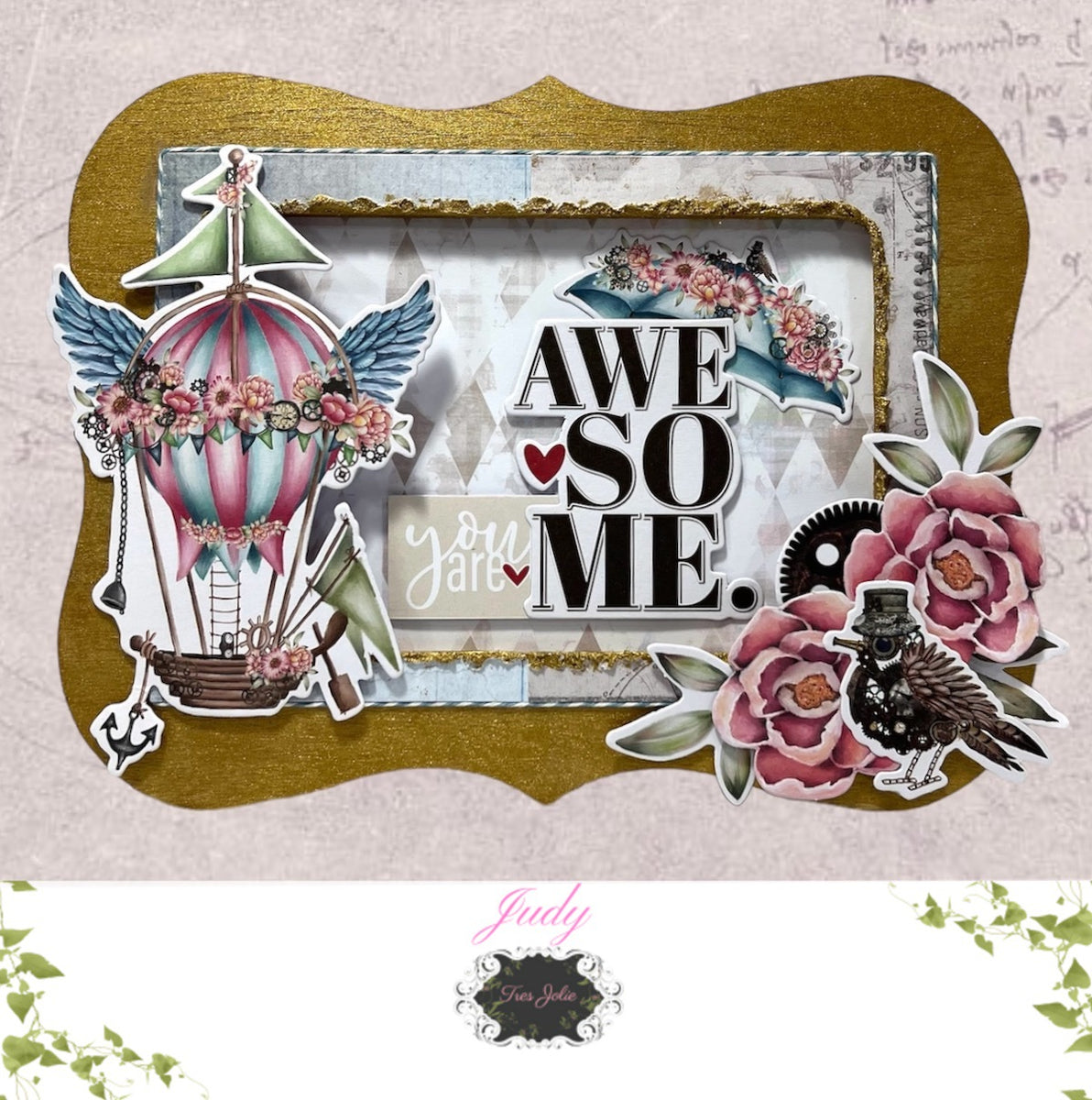 You Are Awesome Altered Frame – Tres Jolie Kits
