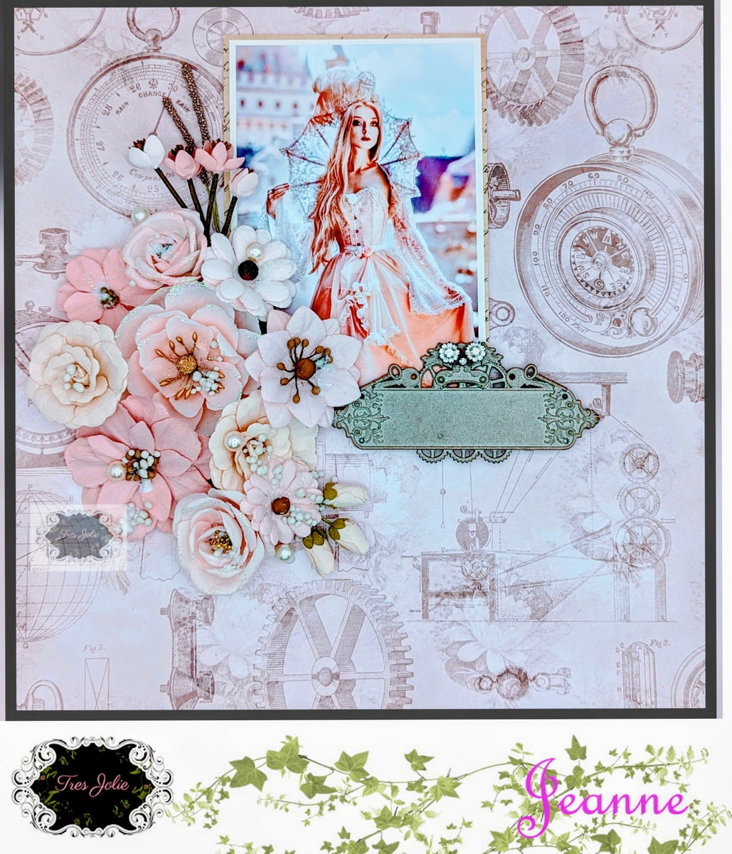 "Pretty In Pink" Scrapbook Layout – Tres Jolie Kits