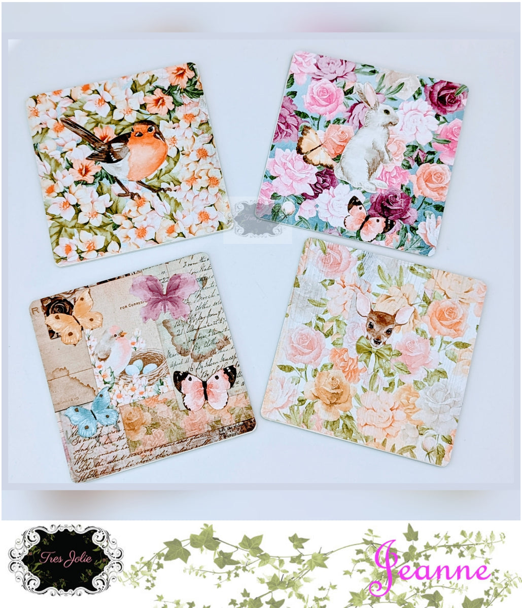 Simple DIY Double Sided Coaster Set – Tres Jolie Kits